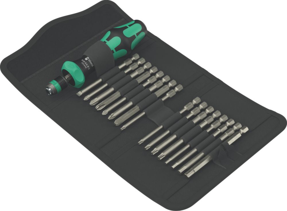 Wera Kraftform Kompakt 60 RA-R 1, Interchangeable Ratchet Screwdriver ...
