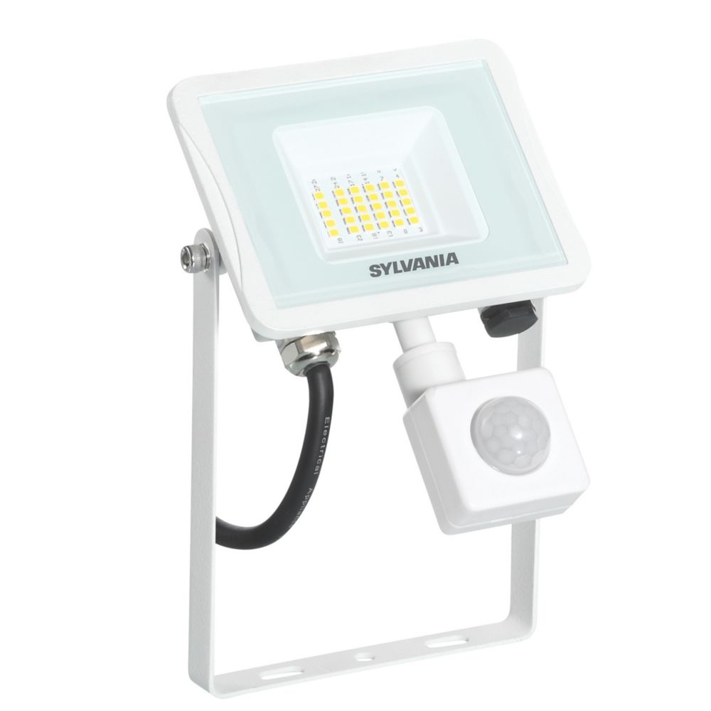 Sylvania Sylflood Indoor & Outdoor LED Floodlight With PIR Sensor White ...
