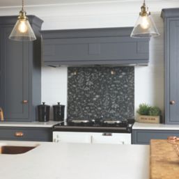 Laura Ashley Lisette Metallic Charcoal Kitchen Splashback 900mm x 750mm ...