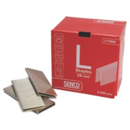 Senco L Staples Galvanised 38mm x 6.4mm 5000 Pack - Screwfix