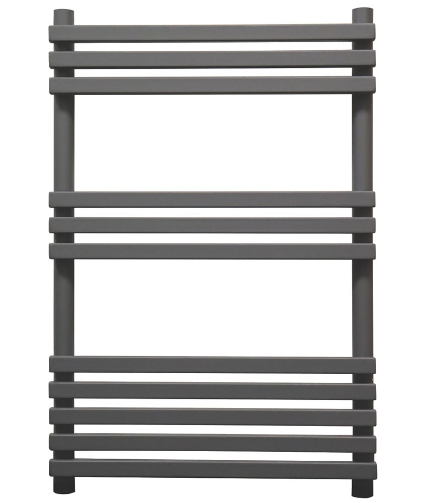 Towelrads 750mm x 500mm 1272BTU Anthracite Flat Designer Towel Radiator ...