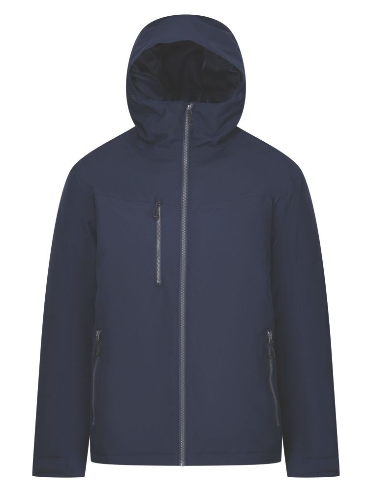 Regatta Navigate 100% Waterproof Jacket Navy/Seal Grey Medium Size 39.5 ...