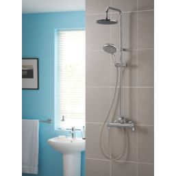 Triton Leona Rear-Fed Exposed Chrome Thermostatic Bar Diverter Mixer ...