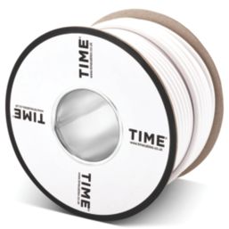 Time RG6 White 1-Core Round Coaxial Cable 50m Drum - Screwfix