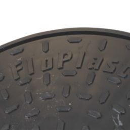 FloPlast Push-Fit Round Inspection Chamber Cover & Frame 450mm - Screwfix