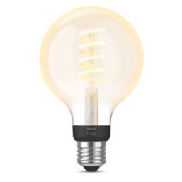 Philips Hue E27 G93 LED Smart Light Bulb 7W 550lm - Screwfix