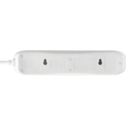 Masterplug 13A 4-Gang Unswitched Surge-Protected Extension Lead White ...