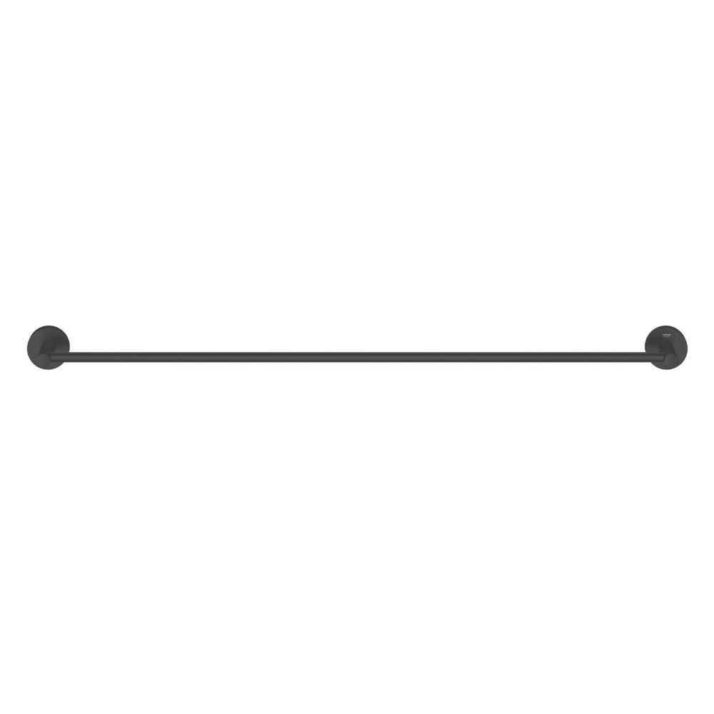 Grohe Start Gluable Towel Bar Matt Black 854mm x 60mm x 54mm - Screwfix