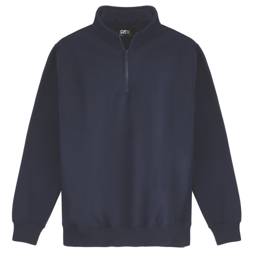 Pro RTX 1/4 Neck Zip Sweatshirt Navy Small 35 / 37" Chest - Screwfix
