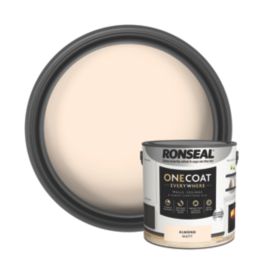 Ronseal 2.5Ltr Almond Matt Emulsion Multi Surface Paint - Screwfix