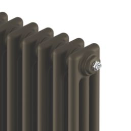 Acova 600mm x 628mm 2701BTU Bronze Horizontal 3 Column Radiator - Screwfix