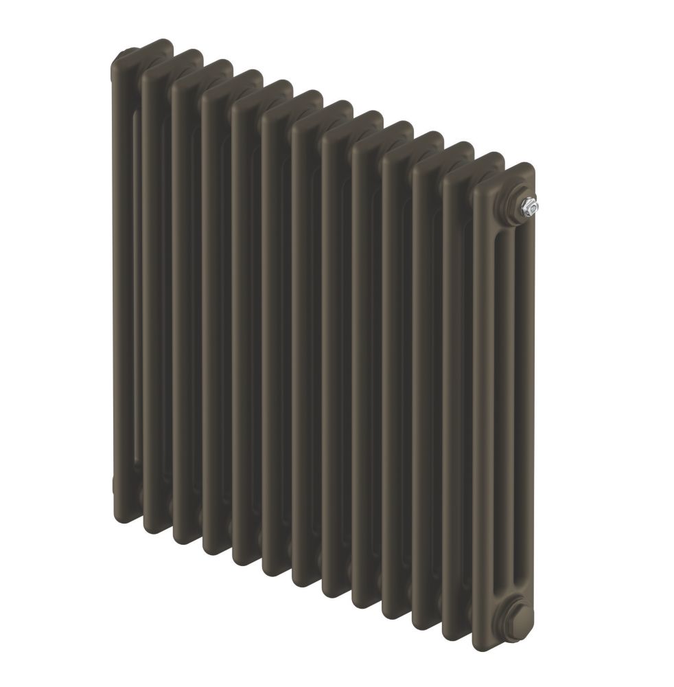 Acova 600mm x 628mm 2701BTU Bronze Horizontal 3 Column Radiator - Screwfix