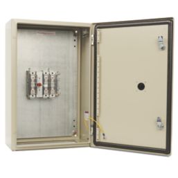 Contactum DFS100K 100A 3P+N+E Fused 3-Phase Enclosed Switch Fuse - Screwfix