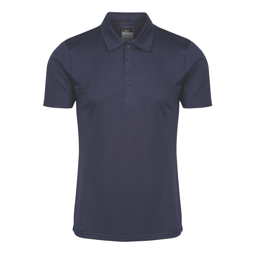 Regatta Honestly Made Polo Shirt Navy X Large 46" Chest - Screwfix