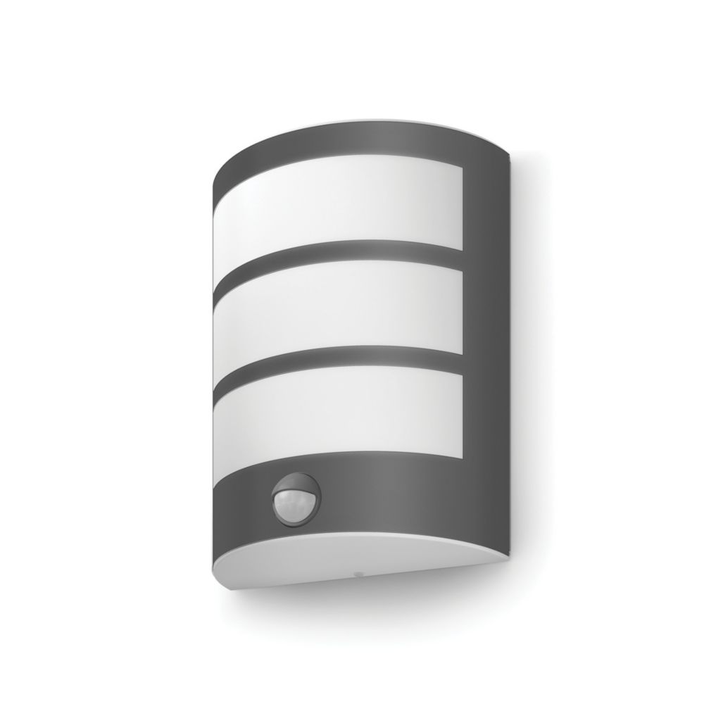 Philips Python Outdoor LED Wall Light With PIR Sensor Anthracite 6W ...