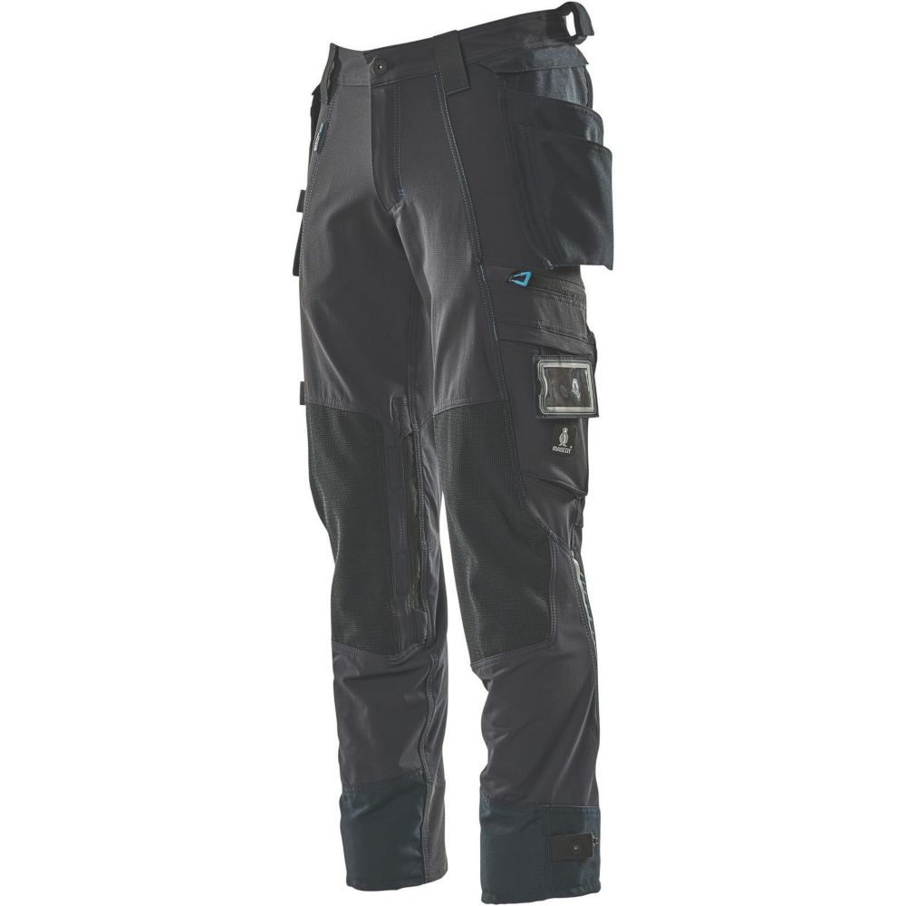Mascot Advanced 17031 Work Trousers Dark Navy 32.5" W 32" L - Screwfix