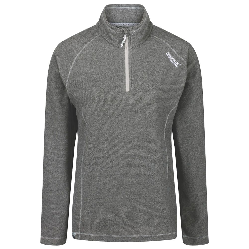 Regatta Montes Womens Half-Zip Fleece Dark Steel Size 12 - Screwfix