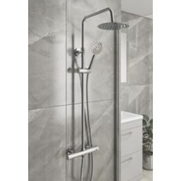 ETAL Videira Rear-Fed Concealed Polished Chrome Thermostatic Bar Mixer ...