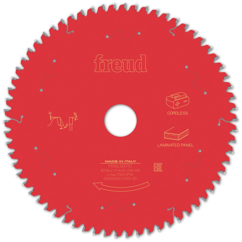 Freud F03FS10079 Laminate Panel Circular Saw Blade 216mm x 30mm 66T ...