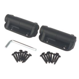 GateMate Black Straight Self-Closing Hinge with Legs 108mm x 4" x 100mm ...