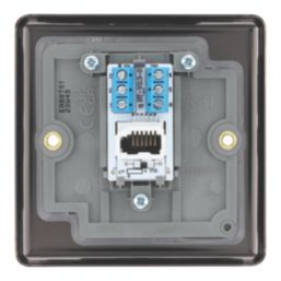 LAP 1-Gang Slave Telephone Socket Antique Brass with Colour-Matched ...