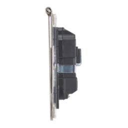 Contactum 3377BSB 13A 2-Gang Unswitched Floor Socket Brushed Steel with ...