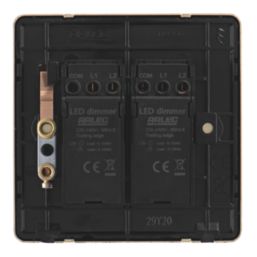 Arlec 2-Gang 2-Way LED Dimmer Switch Gold - Screwfix