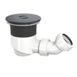 Top-Fix Shower Waste Matt Black 90mm - Screwfix