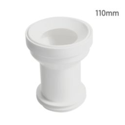 Flomasta Rigid Straight Pan Connector White 147mm - Screwfix