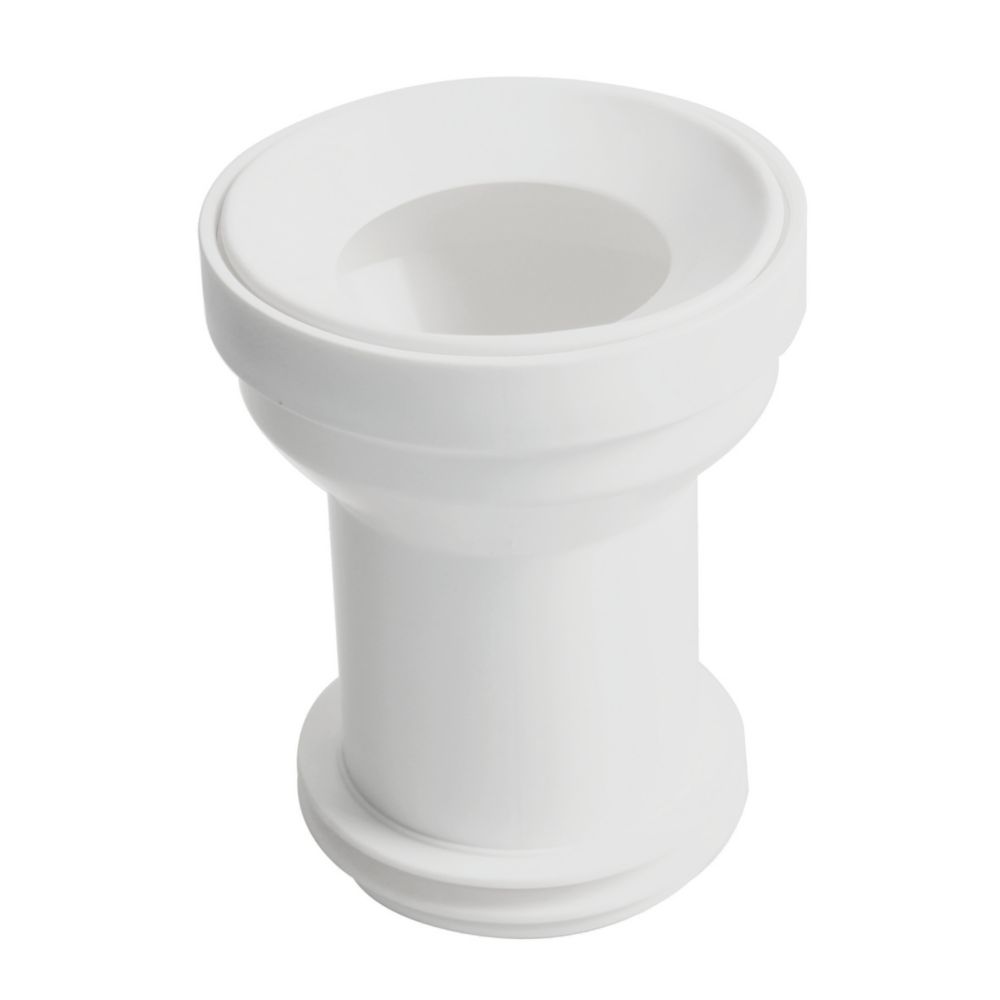 Flomasta Rigid Straight Pan Connector White 147mm - Screwfix