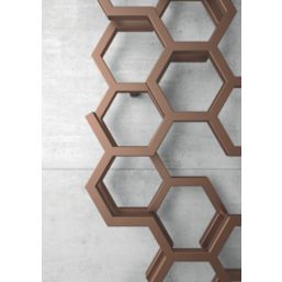 Terma Hex 1700mm x 573mm 1705BTU Copper Vertical Designer Radiator ...