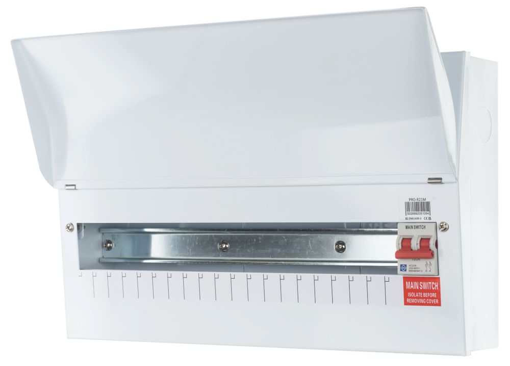 Lewden PRO 22-Module 19-Way Part-Populated Main Switch Consumer Unit ...