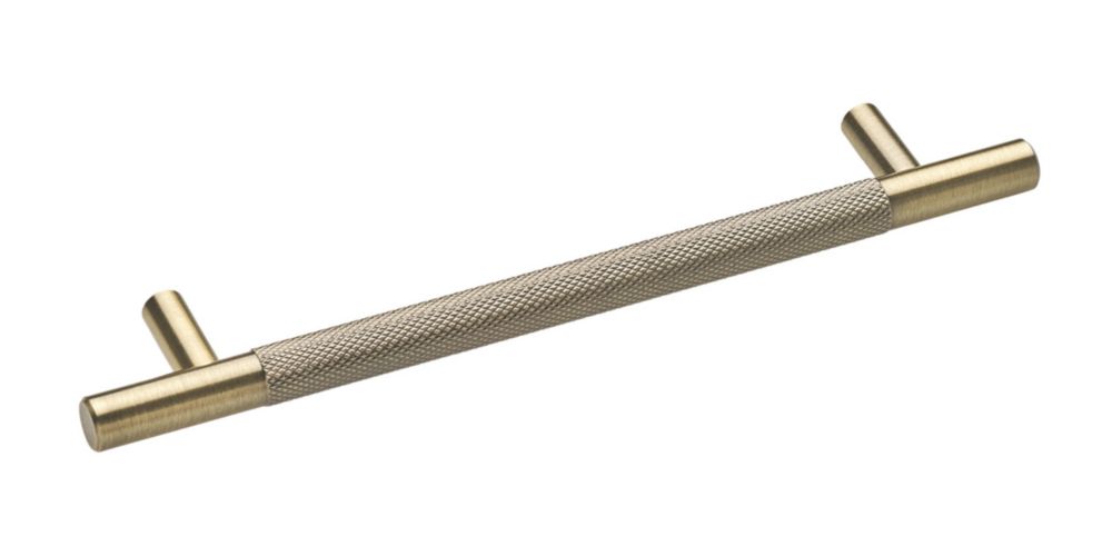 Elite Knobs & Handles Kensington Knurled T Bar Handle Antique Brass ...