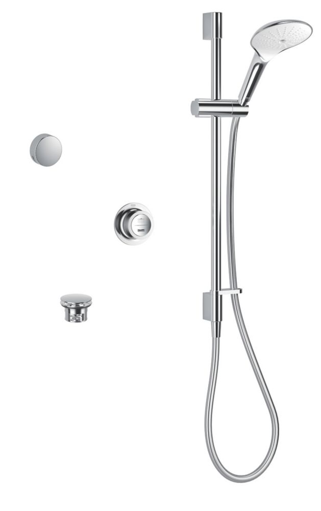 Mira Mode Dual Gravity-Pumped Rear-Fed Chrome Thermostatic Digital Bath ...