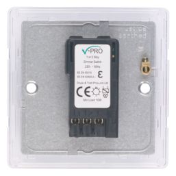 Varilight V-Pro 1-Gang 2-Way LED Dimmer Switch Slate Grey - Screwfix