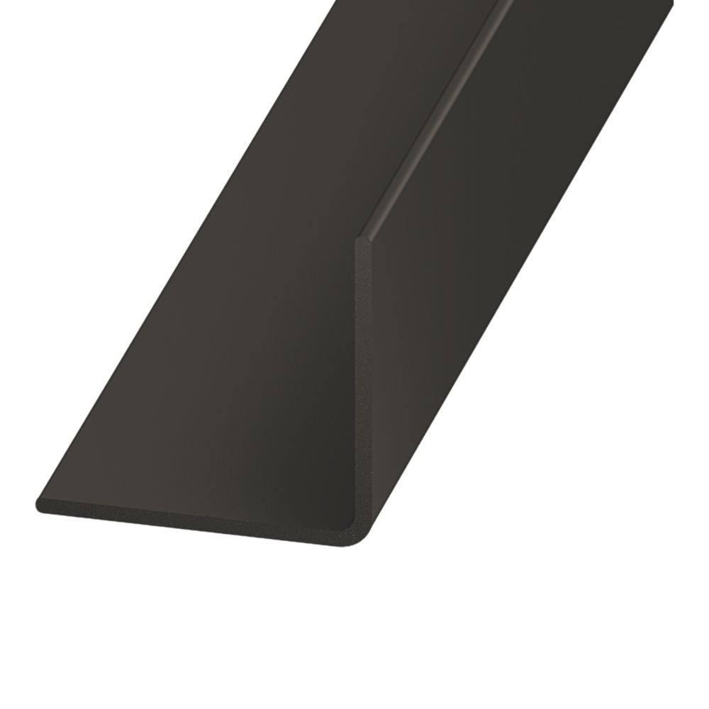 Essentials Black Corner Profile 1m x 10mm x 10mm - Screwfix