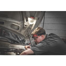 Milwaukee IRHL450 Rechargeable LED USB Headlamp Black/Red 450lm - Screwfix