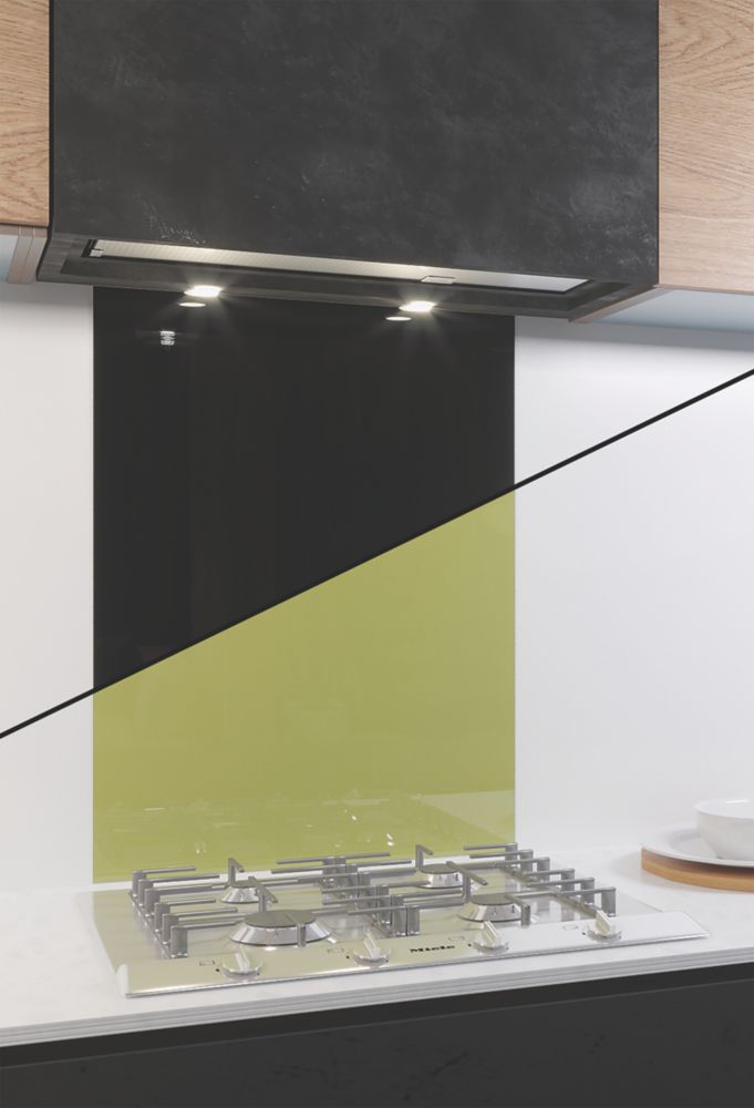 AluSplash Black/Olive Green Splashback 600mm x 800mm x 4mm - Screwfix