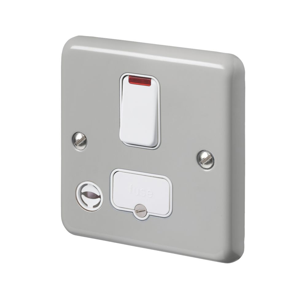 MK Contoura 13A Switched Fused Spur & Flex Outlet with Neon Grey with ... MK Contoura 13A Switched Fused Spur & Flex Outlet with Neon Grey with ...