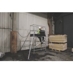 Werner Pro Plus Single Depth Aluminium Tower 0.6m x 1.5m x 1.65m - Screwfix