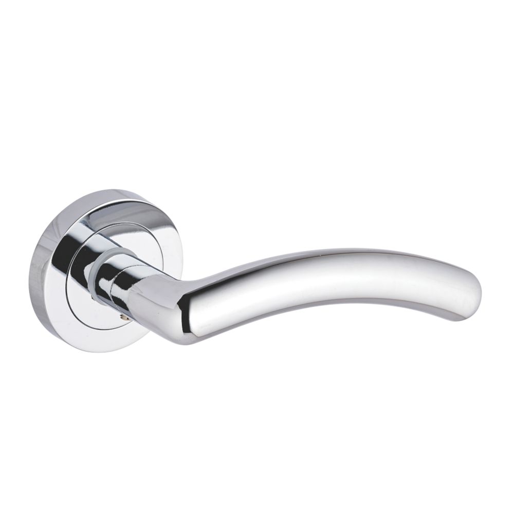 Smith & Locke Bourne Fire Rated Lever on Rose Door Handles Pair ...