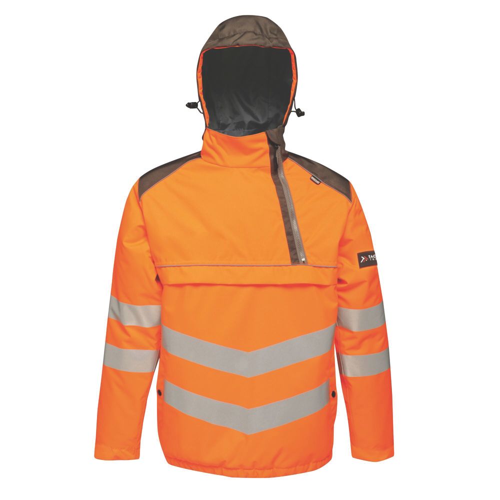 Regatta Tactical Hi-Vis Bomber Jacket Orange/Grey 2X Large 57" Chest ...