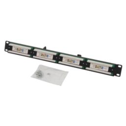 Labgear Cat 5e 1U 24 Port RJ45 Patch Panel UTP 1.96" - Screwfix