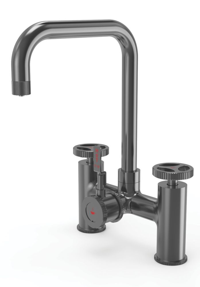 ETAL Industrial Bridge 3-in-1 Boiling Water Kitchen Tap Gun Metal ...