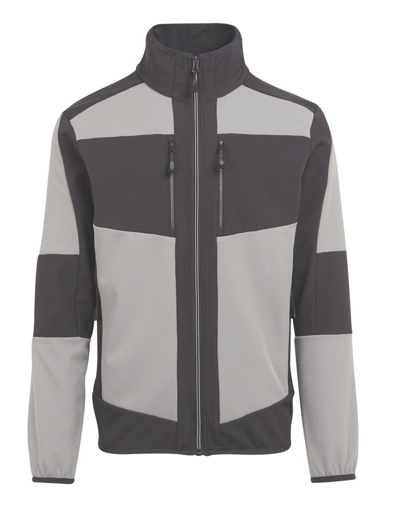 Regatta E-Volve 2-Layer Softshell Jacket Mineral Grey/Ash Medium 39.5" Chest - Screwfix