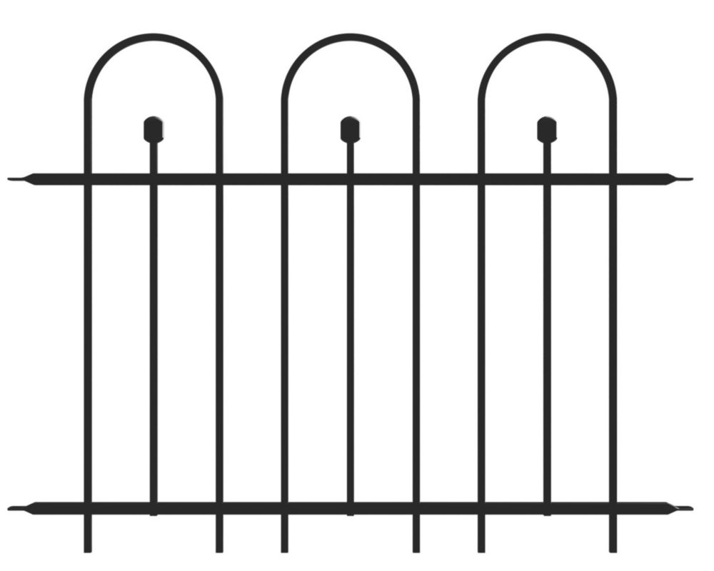 Apollo Appleton Easy Fit Ball Top Metal Garden Fence Panel 1.21m x 0 ...