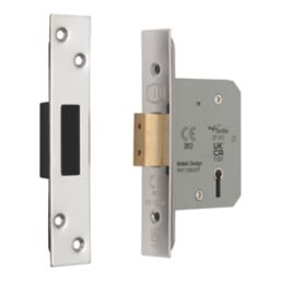 Smith & Locke Fire Rated 5 Lever Chrome Deadlock 65mm Case - 44mm ...