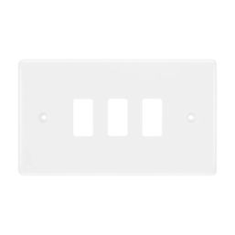 British General Nexus 800 Grid 3-Module Grid Faceplate White - Screwfix