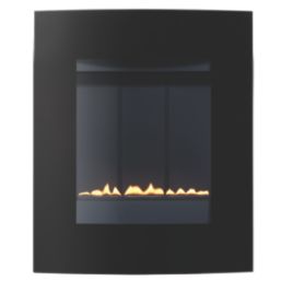 Focal Point Ebony Black Rotary Control Wall-Mounted Gas Flueless Fire ...
