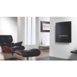 Focal Point Ebony Black Rotary Control Wall-Mounted Gas Flueless Fire ...